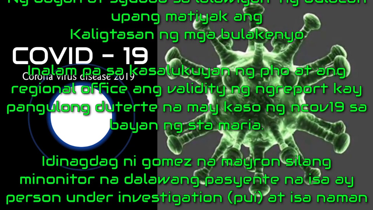 NCOV19 CASES SA STA. MARIA BULACAN DI TOTOO - YouTube