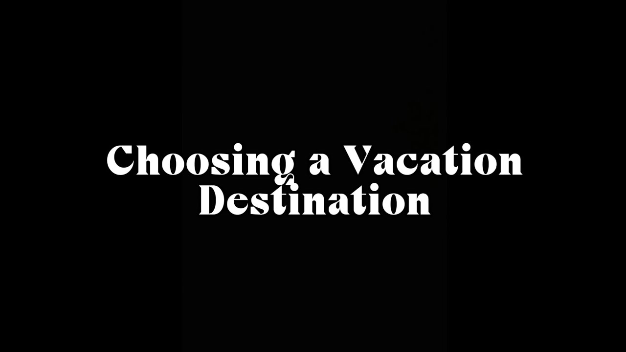 CHOOSING A VOCATION DESTINATION - YouTube