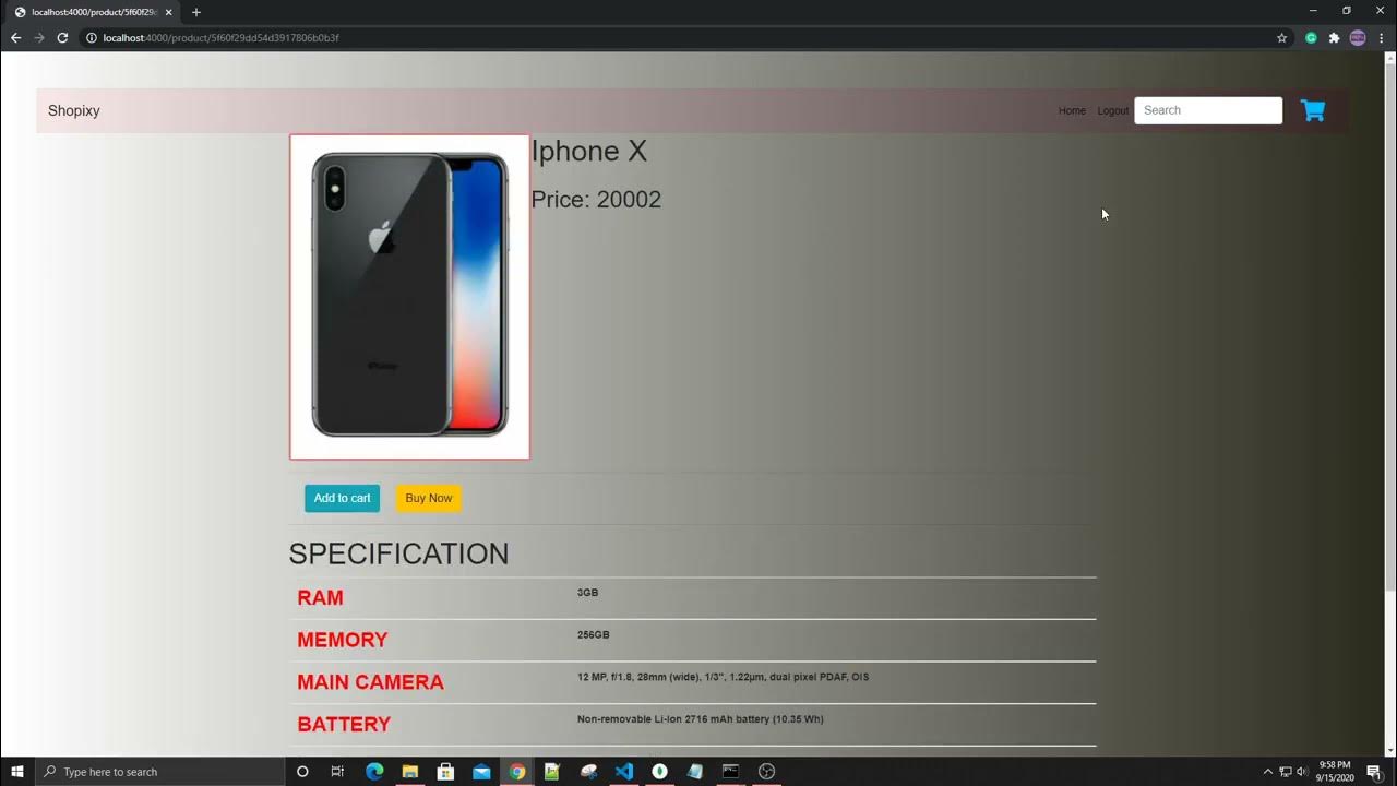 E commerce site using express app generator Nodejs - YouTube