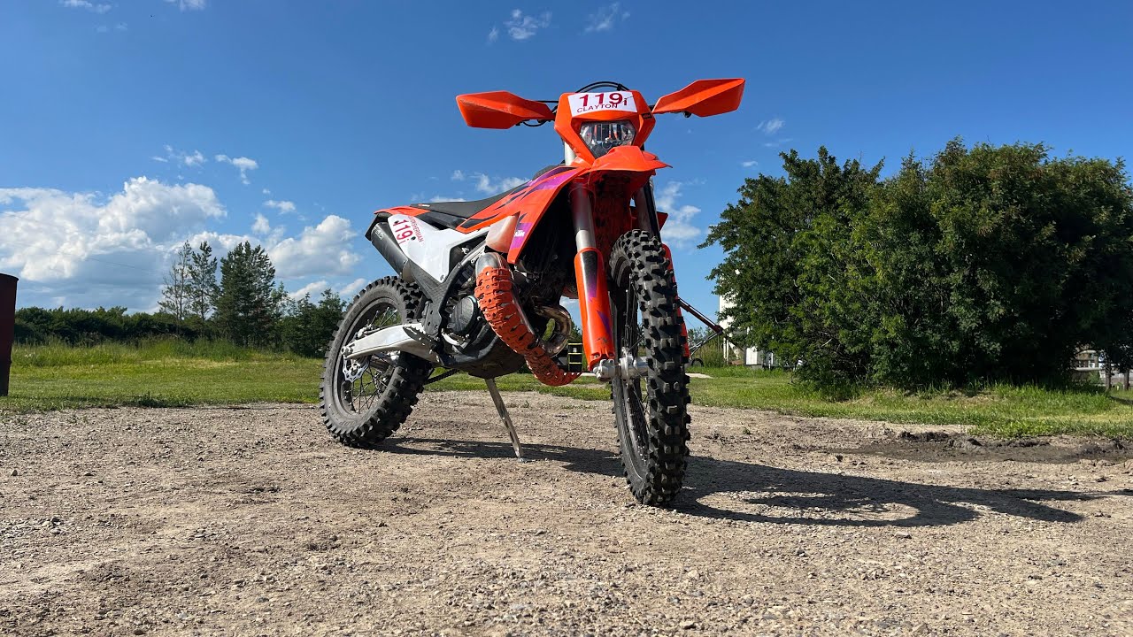 Farm ride on 2024 KTM 150 xc-w and top speed run - YouTube