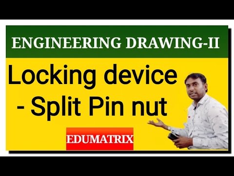 Engineering drawing-|| Locking device (split pin nut) - YouTube
