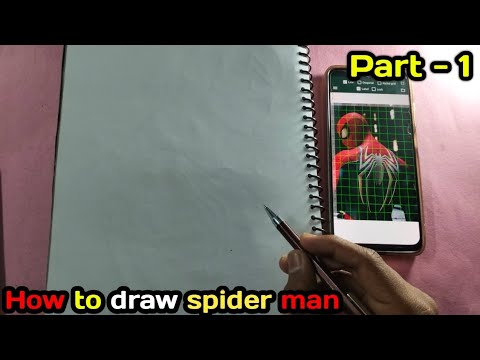 How to draw spider man outline | part - 1 - YouTube