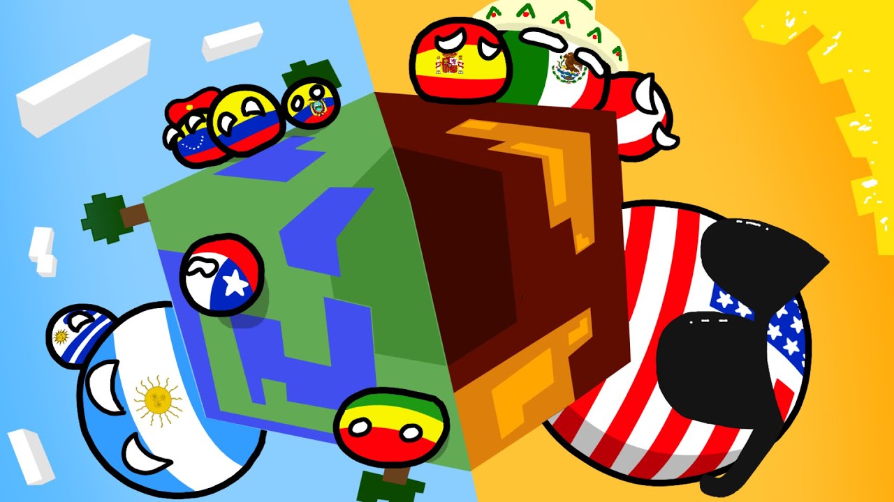 Countryballs JUEGAN a Minecraft 3 - YouTube