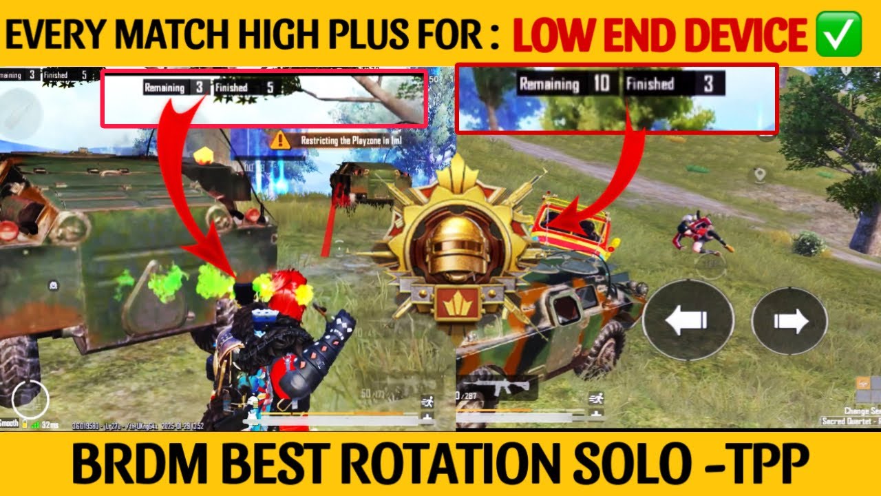 🇮🇳DAY : 11 LOW DEVICE NEW STRATEGY AND HIGH PLUS EVERY MATCH BRDM 😱 ...