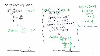 12.5 Solving Rational Equations - YouTube