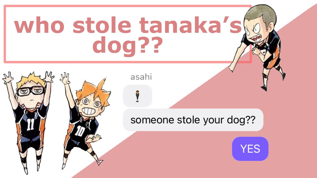 who stole tanaka’s dog?? // haikyuu texting story - YouTube