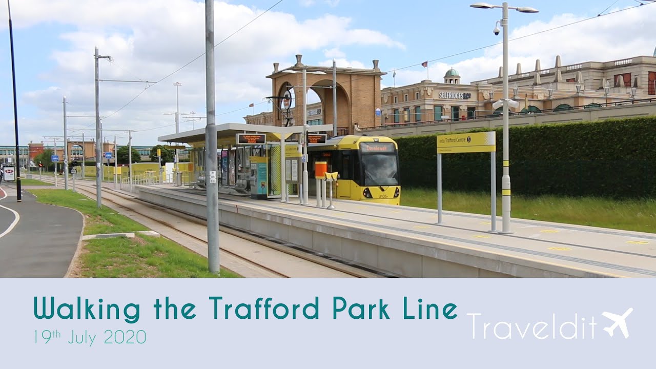 Walking the Manchester Metrolink Trafford Park Line - YouTube