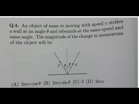 Momentum based problem 1 (An object of mass m moving with speed v ...
