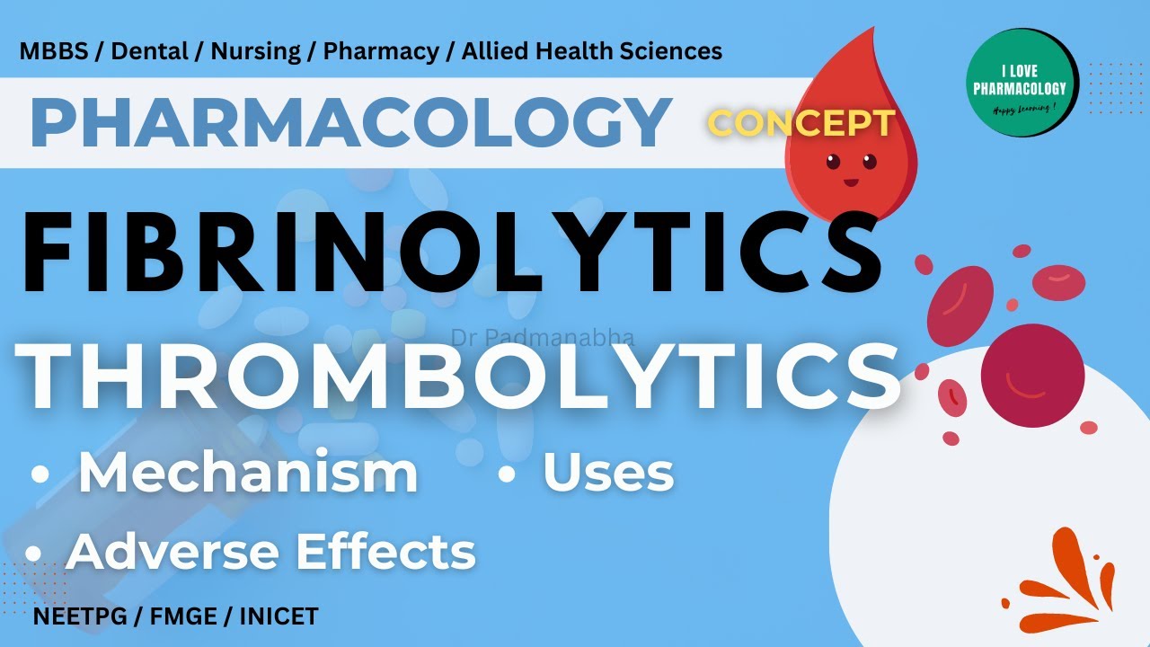 Fibrinolytics | Thrombolytics | Pharmacology - ILOVEPHARMACOLOGY - YouTube