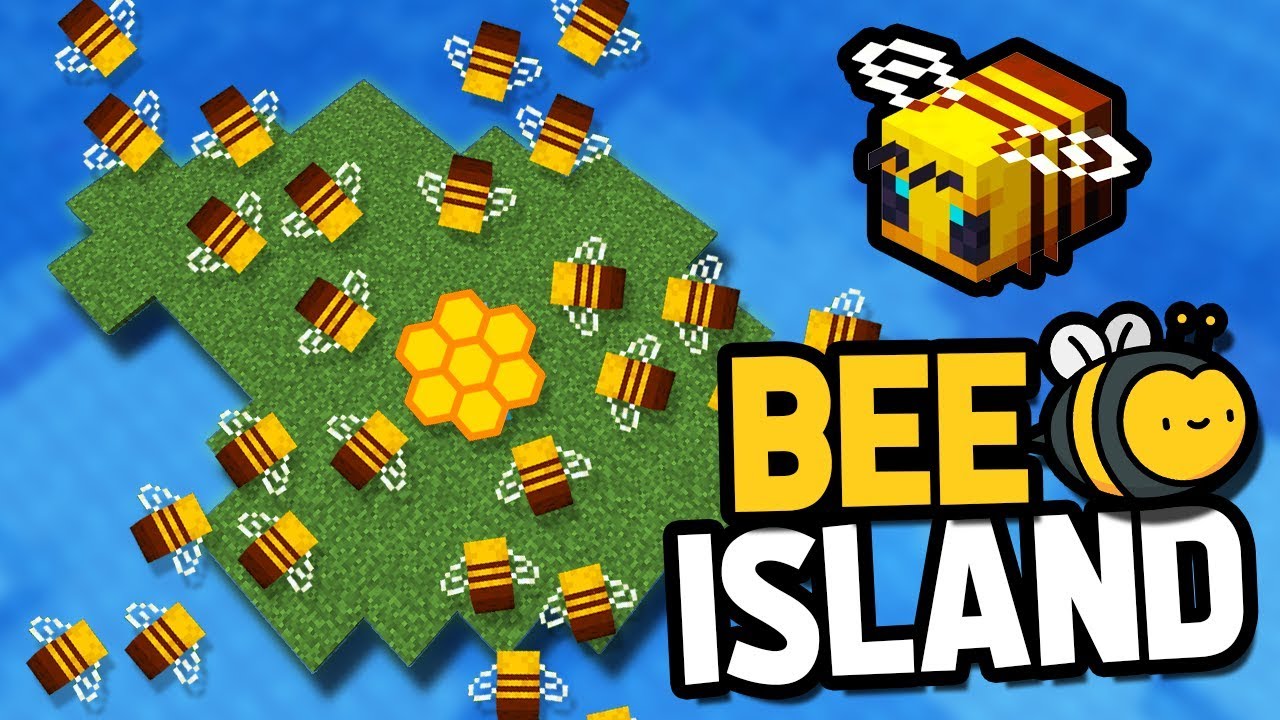 i built a KILLER BEE ISLAND In Minecraft - YouTube