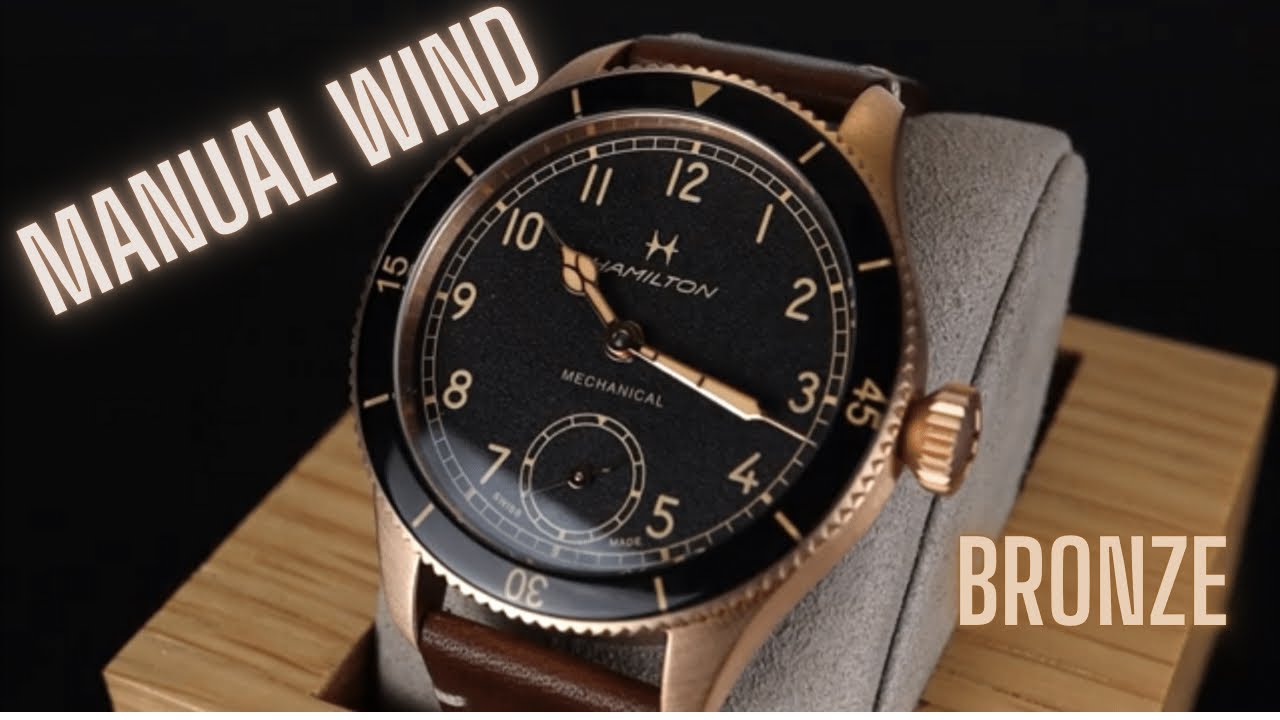 Hamilton Khaki Pilot Pioneer Mechanical Bronze! - YouTube