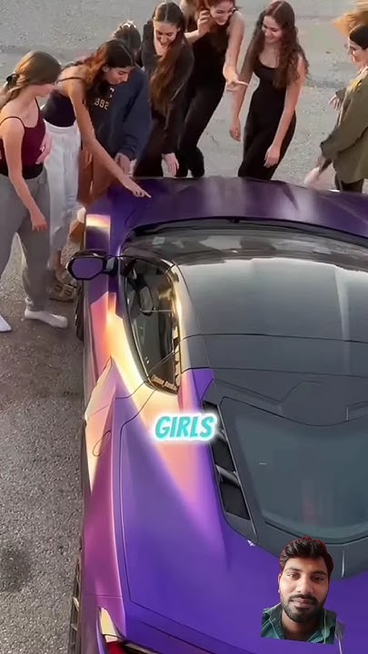 8 Girls Supercar Prank Car Automobile Funny Foryou Corvette C8
