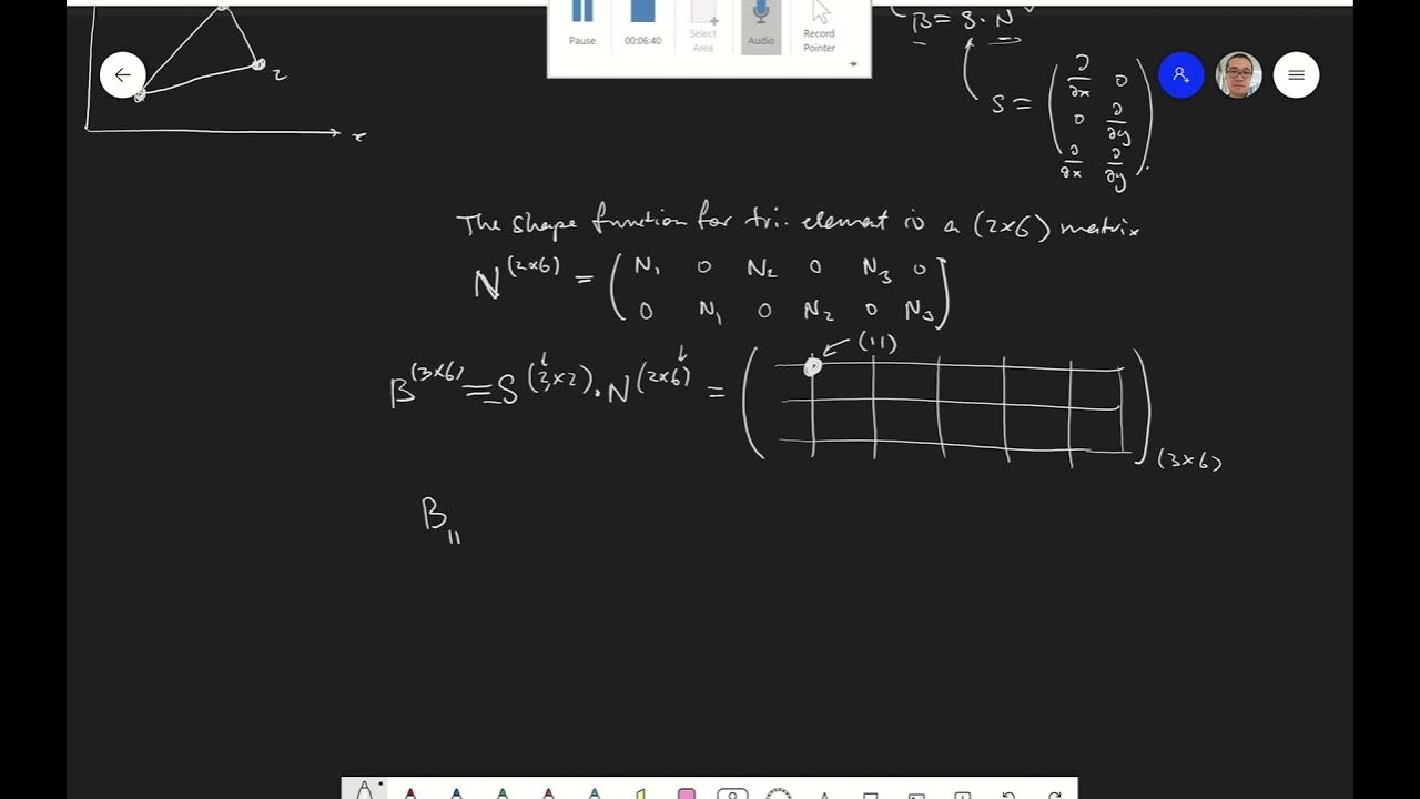 Finite Element Analysis (20) Stiffness matrix for triangular element ...