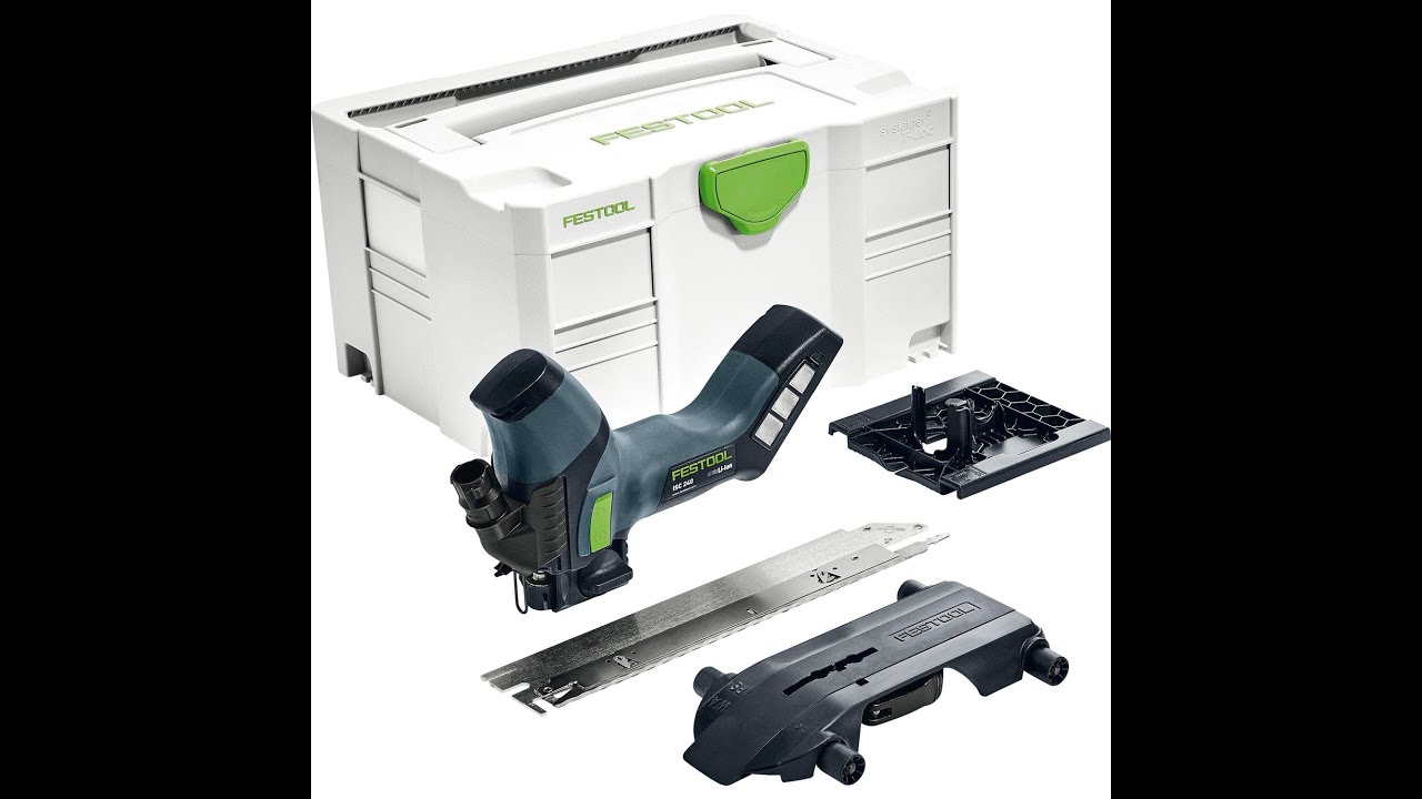 Unpacking / unboxing cordless insulating-material saw Festool ISC 240 ...
