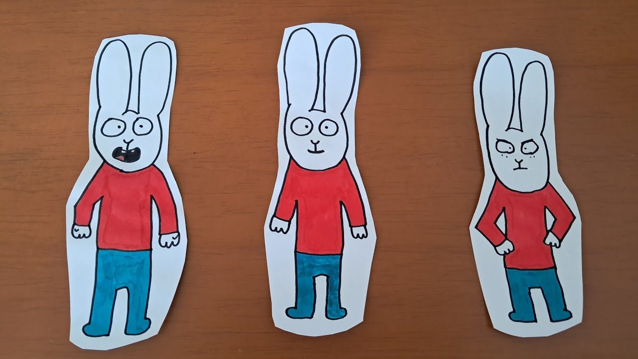 I made 3 versions of Paper Simon the Rabbit today - YouTube
