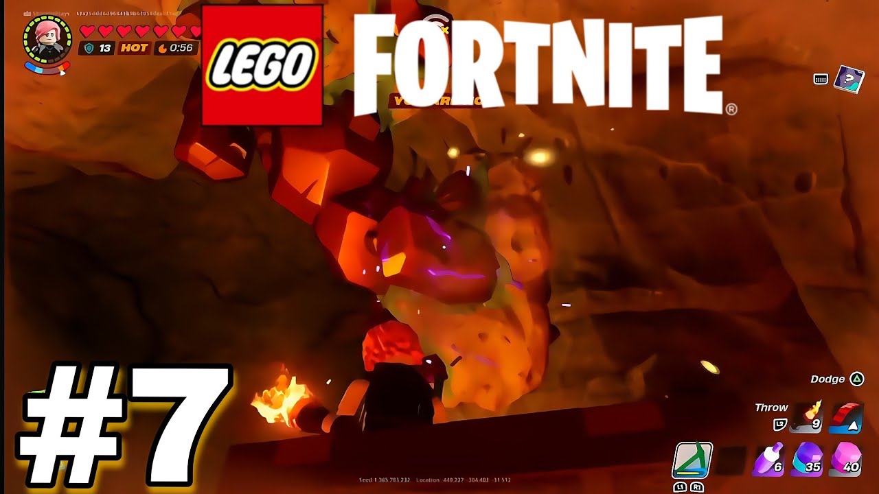 Lego Fortnite| Getting Copper, Bright Core, Obsidian, Ruby & Blast Core| Cave Exploration| Part ...