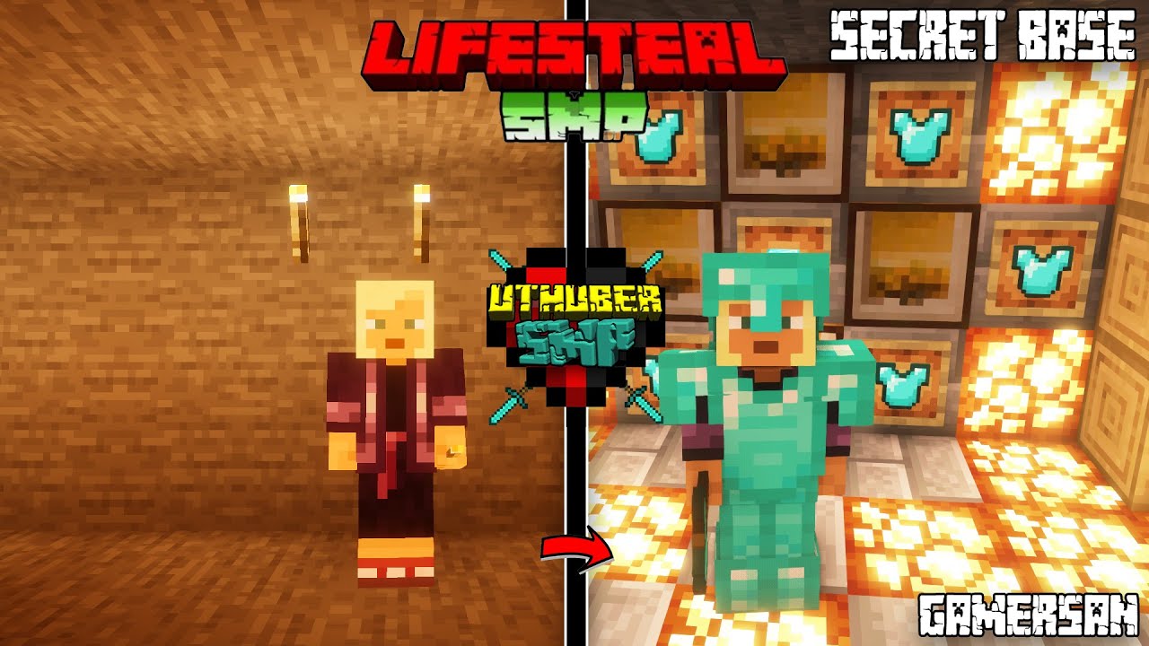 I Made World's Most Coolest Secret Base in Lifesteal SMP | Minecraft ...