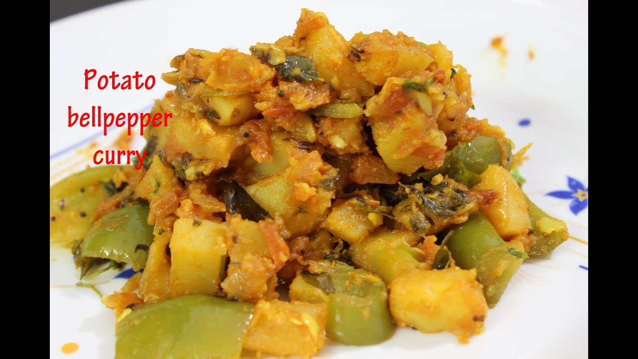 Potato bell pepper curry / aloo capcicum curry - YouTube