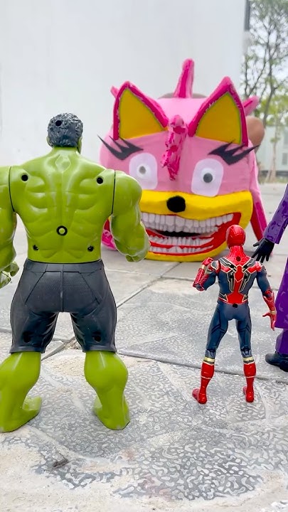 How scary! Pink Shin Sonic has arrived! Avengers , shin sonic, Spiderman #toys #spiderman # ...