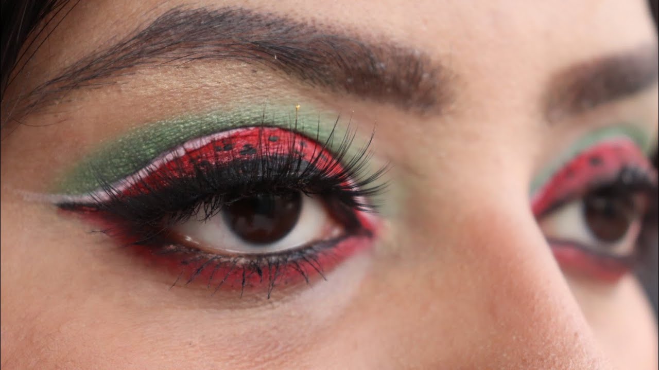 I Created Watermelon Eye Makeup Look [Time lapse] | Akashima Styles ...
