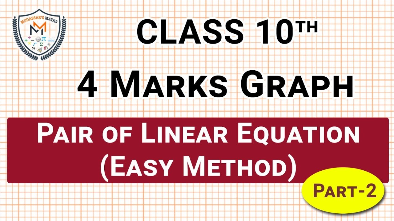 Class X :Graphical Method To Solve Linear Equations||By Mudassar sir ...