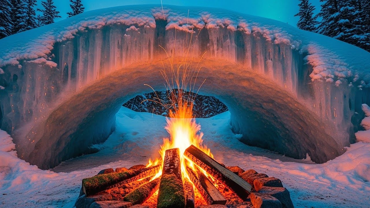 Live: Autumn Campfire Ambience | Crackling Fireplace with Vibrant Fall ...