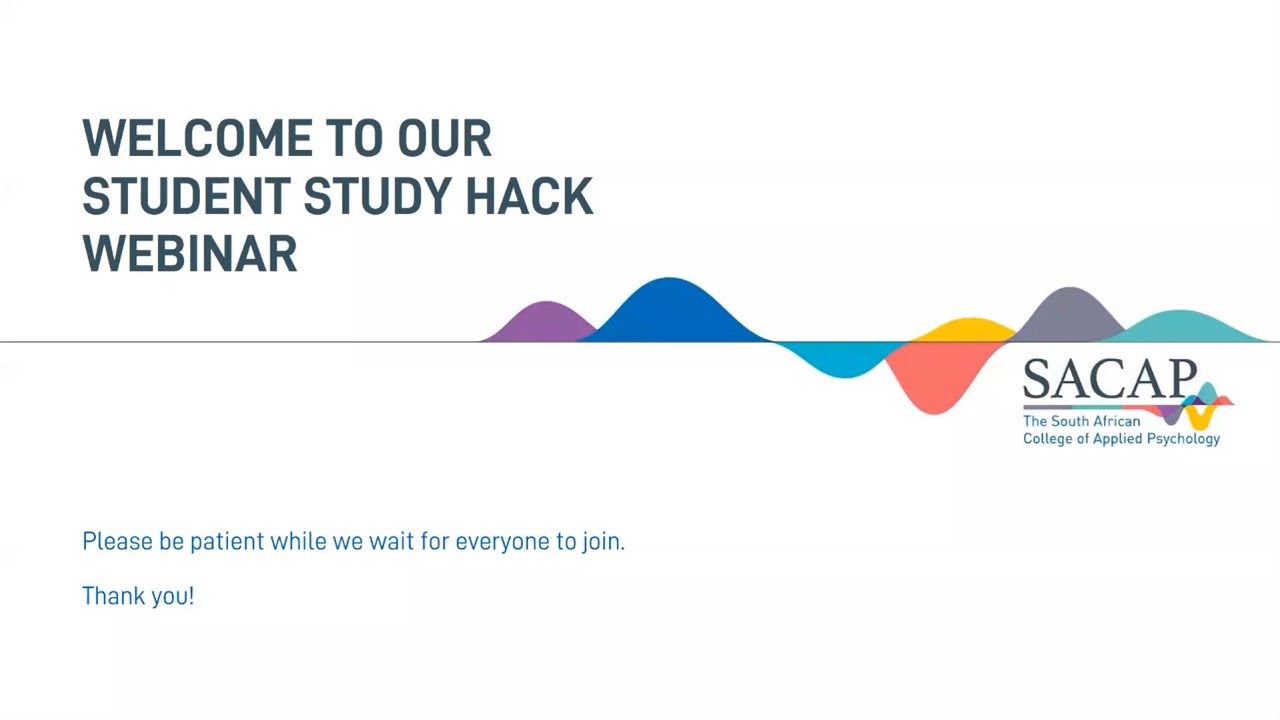 SACAP Student Study Hack | Webinar - YouTube