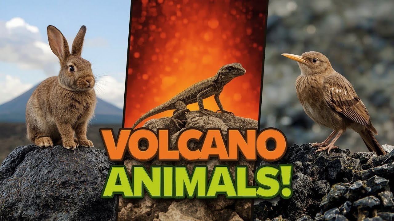 🌋🔥 Volcano Animals!? | Meet the Creatures Living in Lava Lands! 🐇🦎 ...