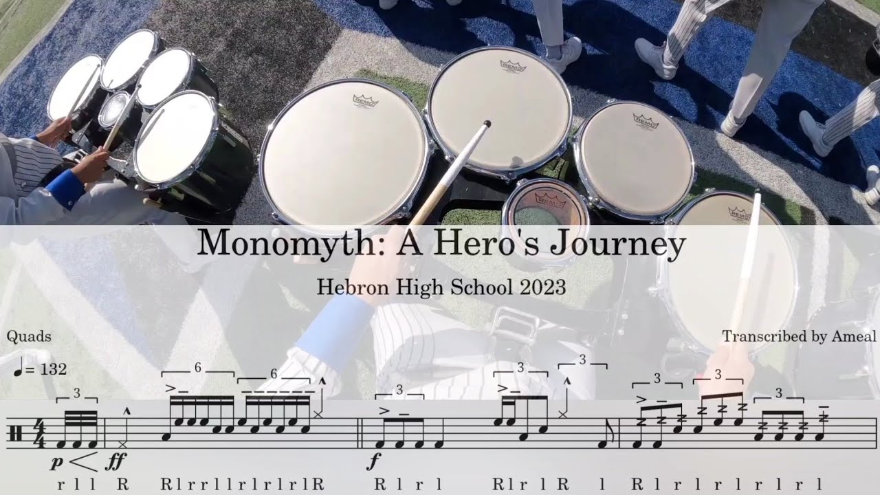 Hebron HS Band 2023 - Quads Transcription - YouTube