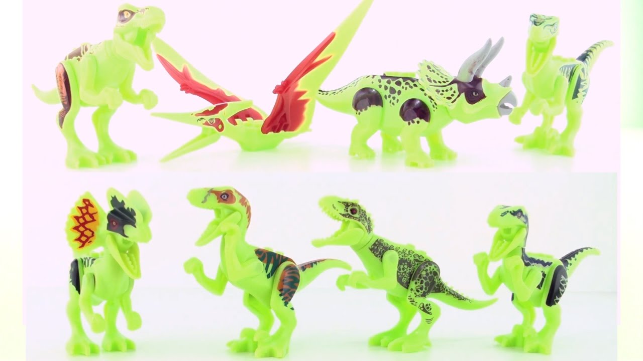 8 Jurassic World lego glow in the dark dinosaurs - Tyrannosaurus ...