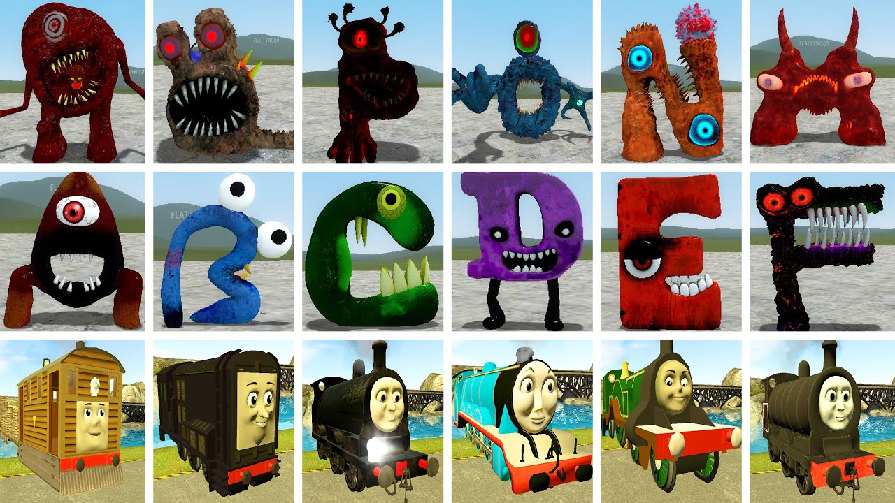Nightmare All Alphabet Lore A-Z vs Cursed Thomas & Thomas And Friends ...