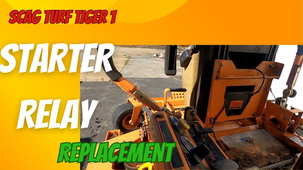 Scag Turf Tiger 1 starter relay replacement - YouTube