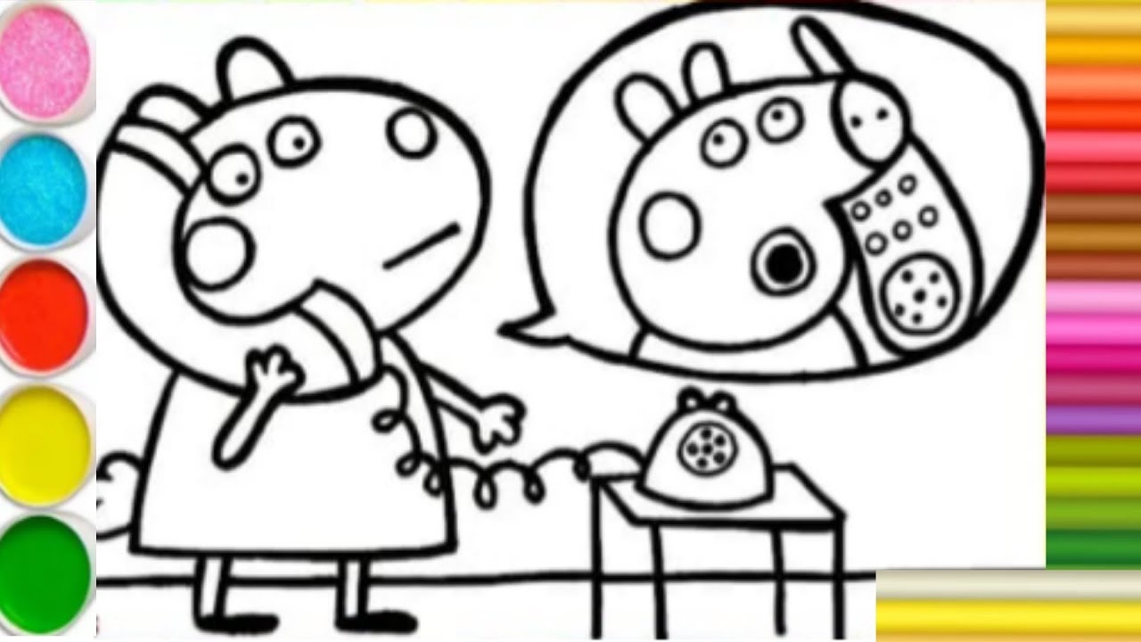 Cute pigs Talk drawing video for kids toddlers Easy Drawing Colouring ...