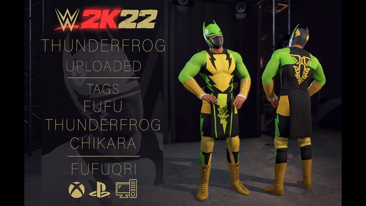 WWE 2K22 - Atomic Super Thunderfrog CAW - YouTube
