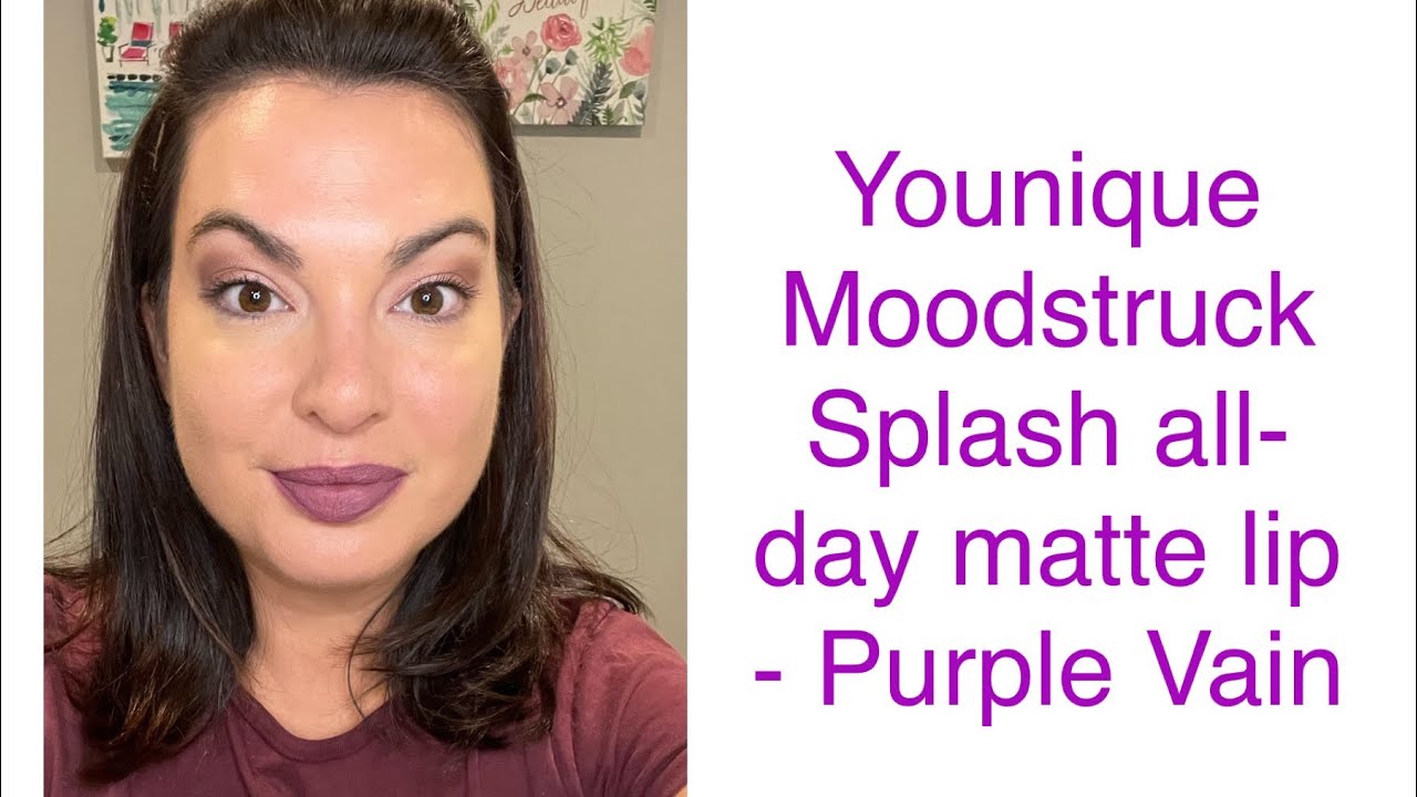 Younique MOODSTRUCK SPLASH all day matte lip - Purple Vain - YouTube