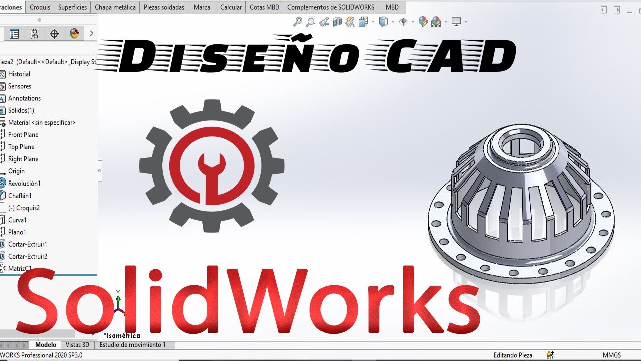 Tutorial básico de SolidWorks. 3d software CAD. (Paso a paso)🔩🔧 - YouTube