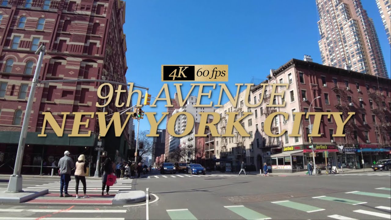 ⁴ᴷ⁶⁰ Walking 9th Avenue from Penn Station to Central Park 🚄🌳 - YouTube