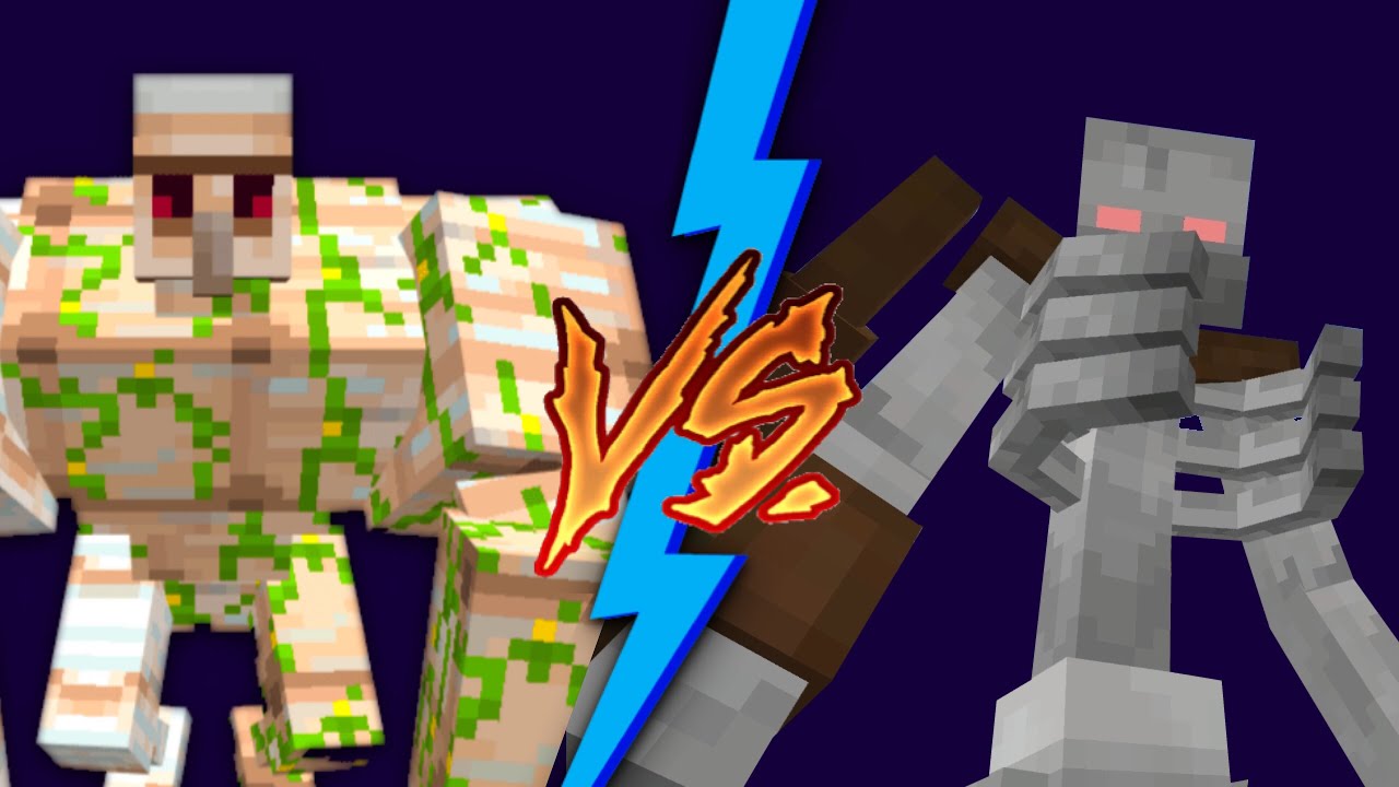 Buff Iron Golem Vs Mutant Skeleton (Minecraft) - YouTube