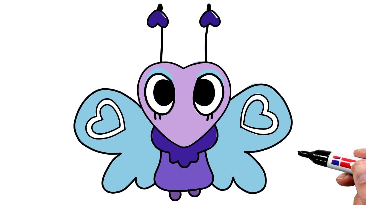 How to Draw Flutter From Dandy's World - YouTube