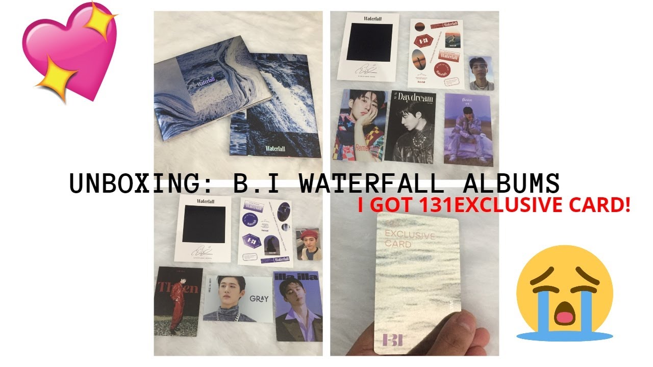 UNBOXING: B.I WATERFALL ALBUM (I GOT 131 EXCLUSIVE CARD) - YouTube