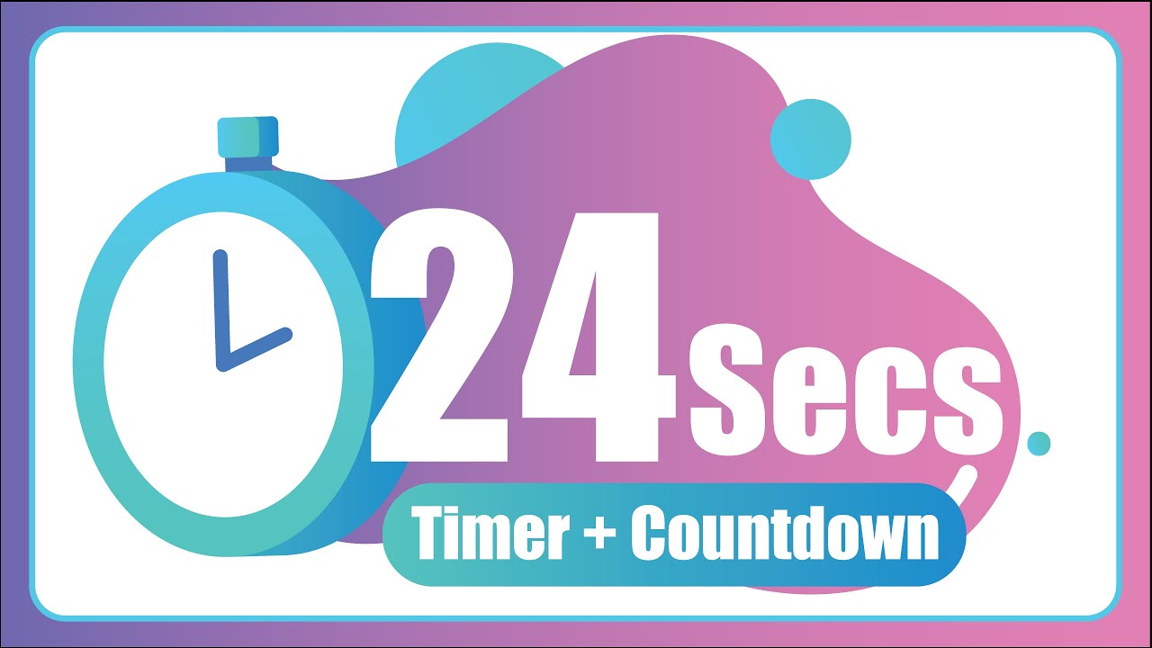 24 Seconds countdown Timer ⏱ with Alarm 🚨 (The Moments) - YouTube