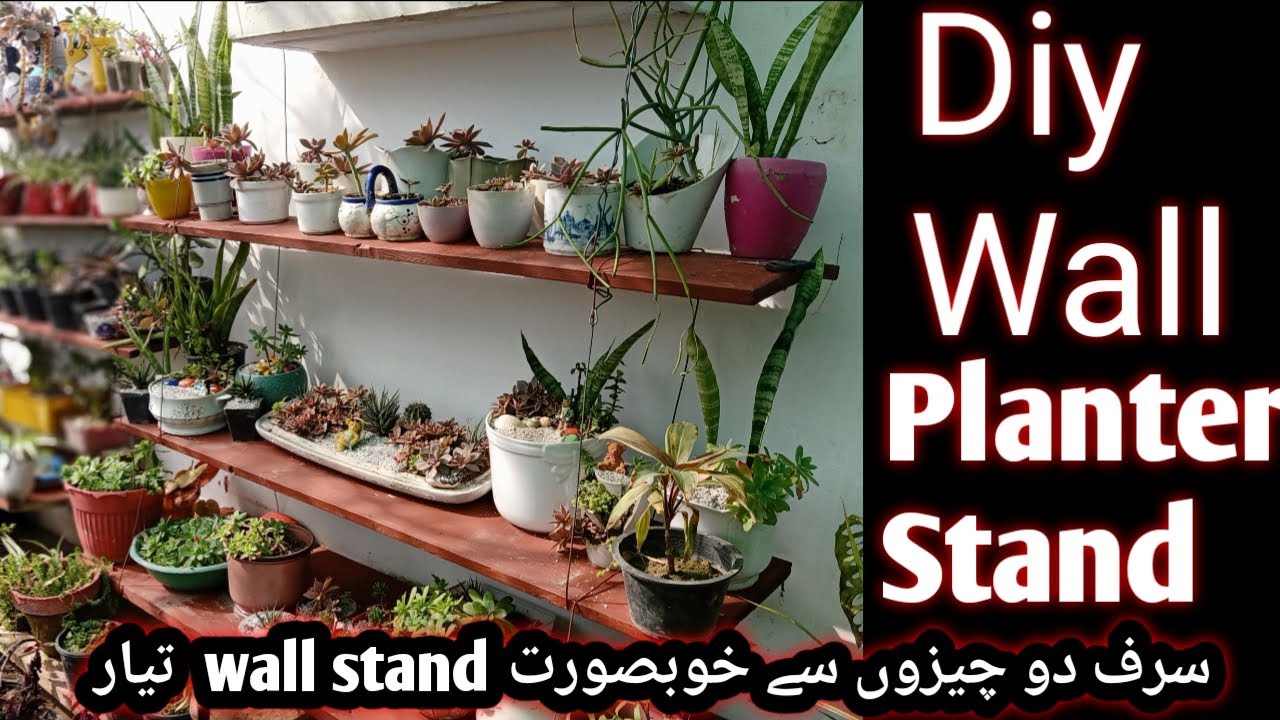 How To Make Hand Made Wall Planter Stand/Diy Planter Stand ...