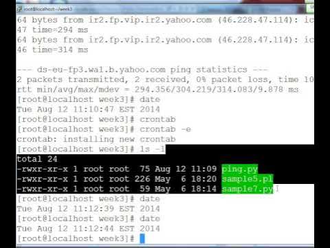 Week 3 Automation with ping command python and crontab - YouTube