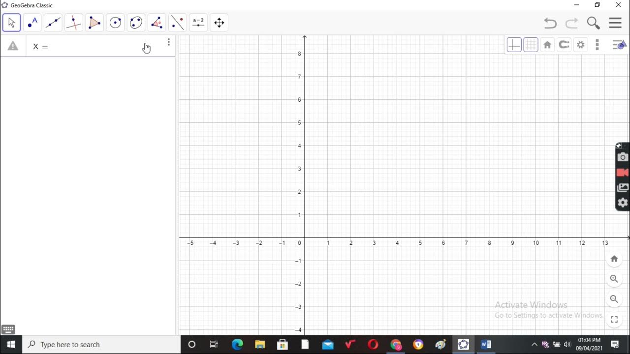 How to draw graph using geogebra and insert it in Ms word 2013 - YouTube