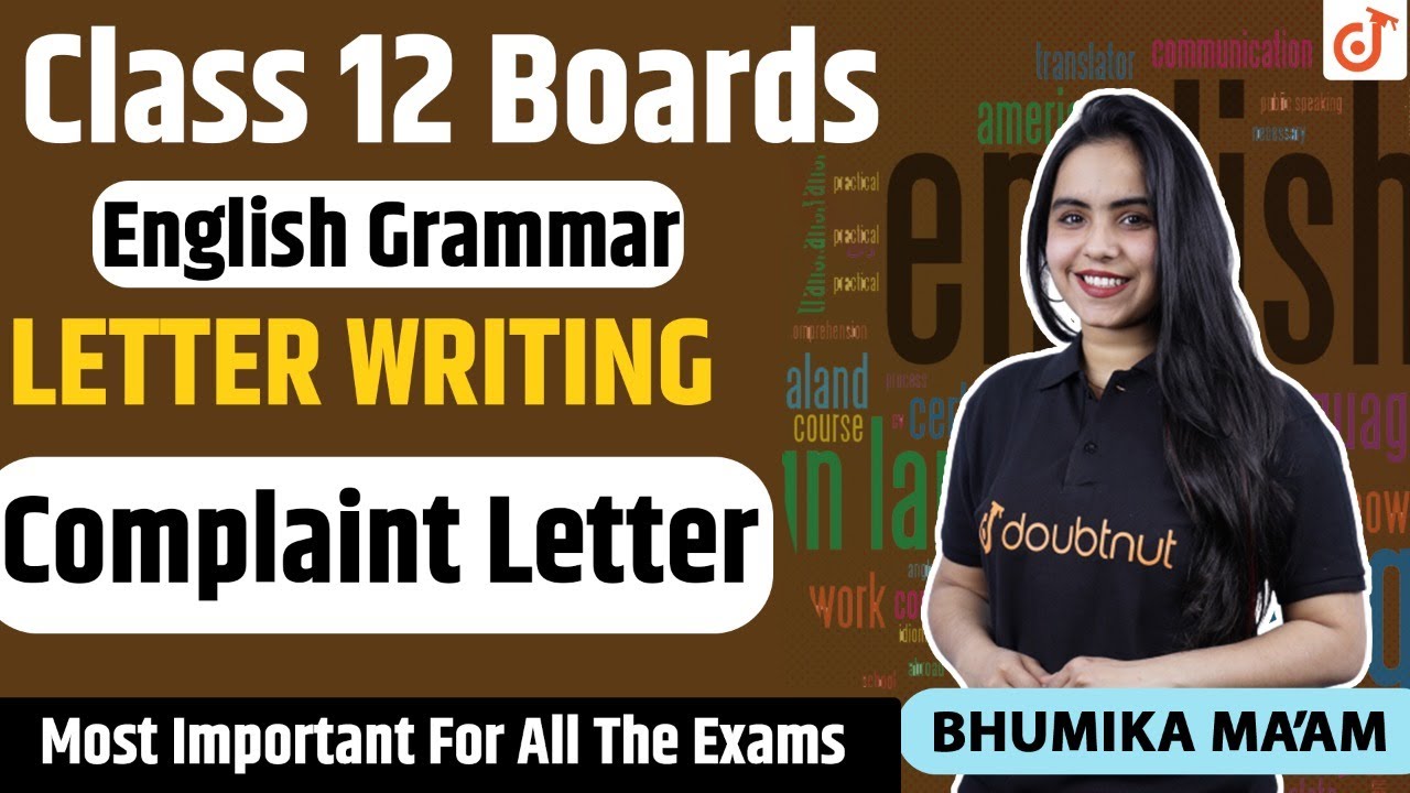Letter Writing in English Class 12 | English Grammar | Complaint Letter ...