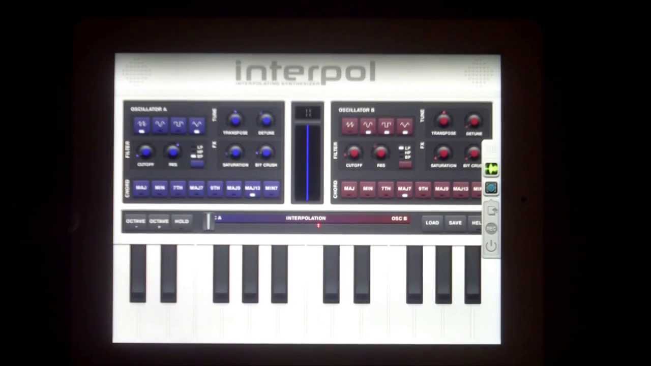 Interpol Synth from Twisted Electrons iPad Demo and Tutorial - YouTube