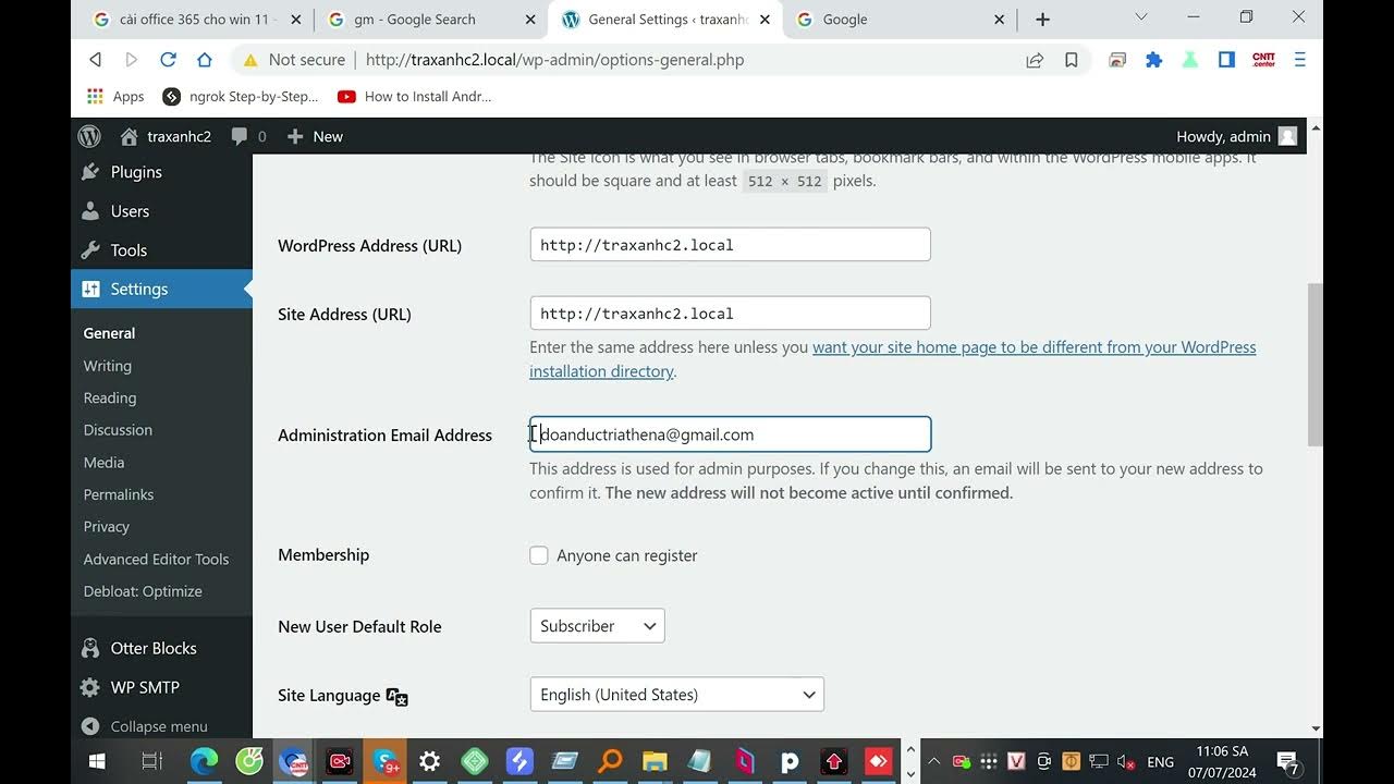 How To Change Wordpress Admin Email Without Confirmation CNTT CENTER how-to-change-wordpress-admin-email-without-confirmation-cntt-center