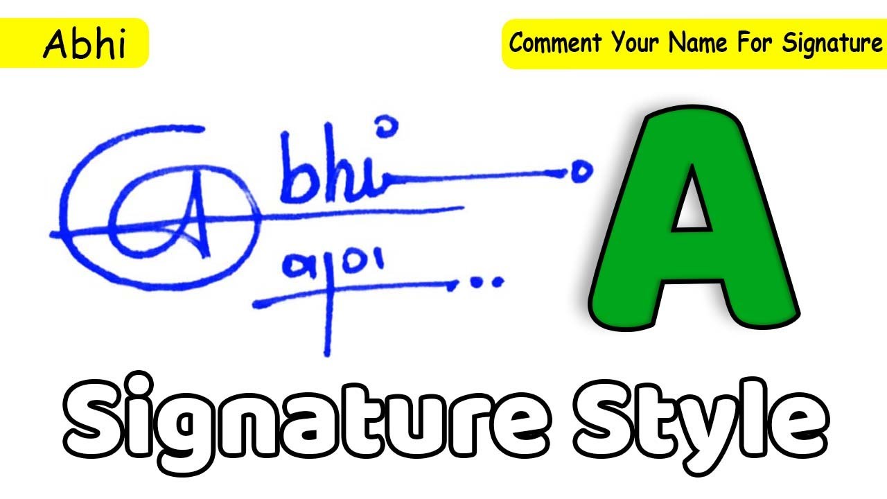 ️ Abhi Name Signature Style Request Done - YouTube