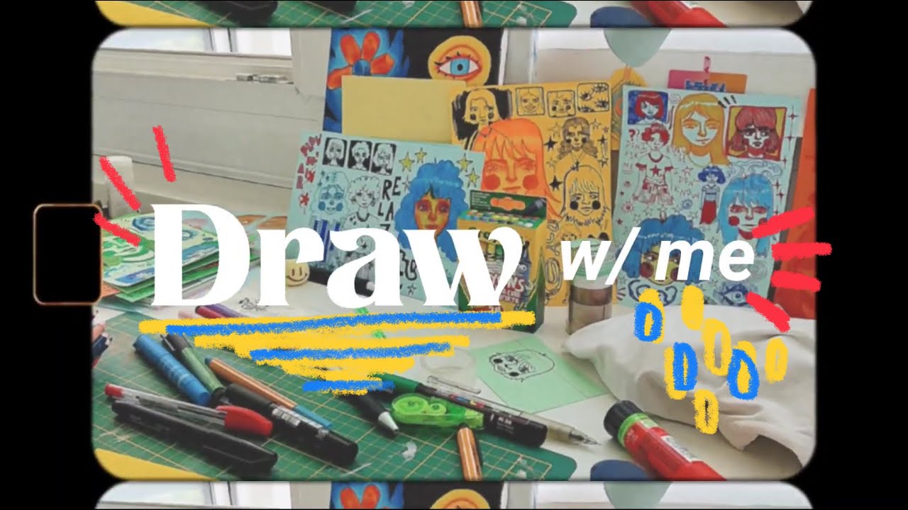 draw with me | drawing on another medium that's not my sketchbook - YouTube