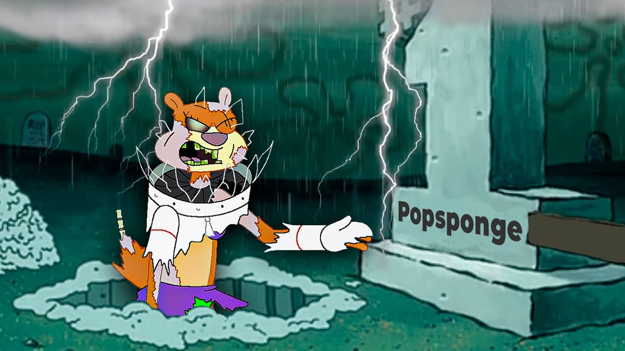 Zombie Sandy Cheeks kills Squidward - YouTube